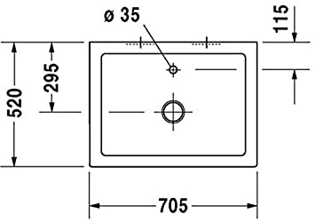 Porcelanosa Beograd. STARCK X LAVABO 705 BEZ RUPE