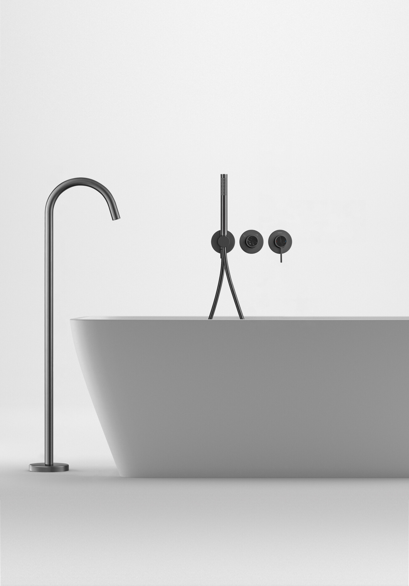 Porcelanosa Beograd. ZERO TUŠ SET ZA KADU GUN METAL