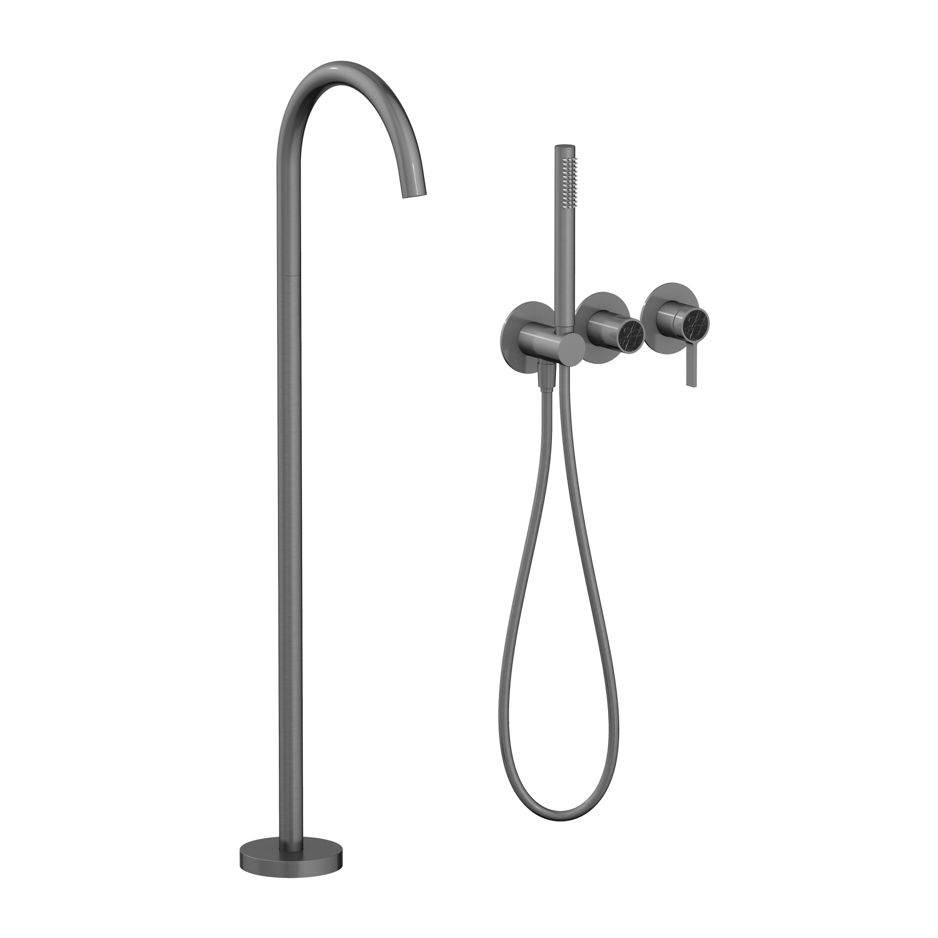 Porcelanosa Beograd. ZERO TUŠ SET ZA KADU GUN METAL